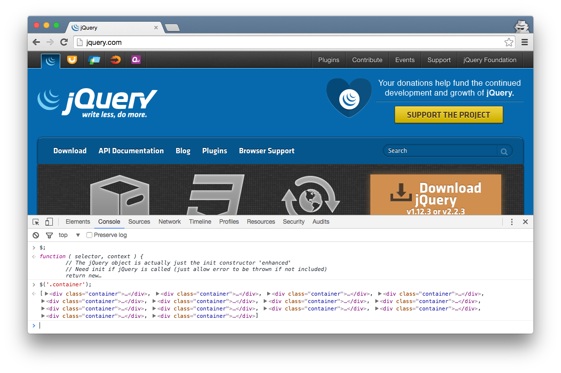 Webブラウザのjavascriptコンソールでは、jqueryを使ってなくてもjquery風に要素を抽出できる:株式会社サブスレッド